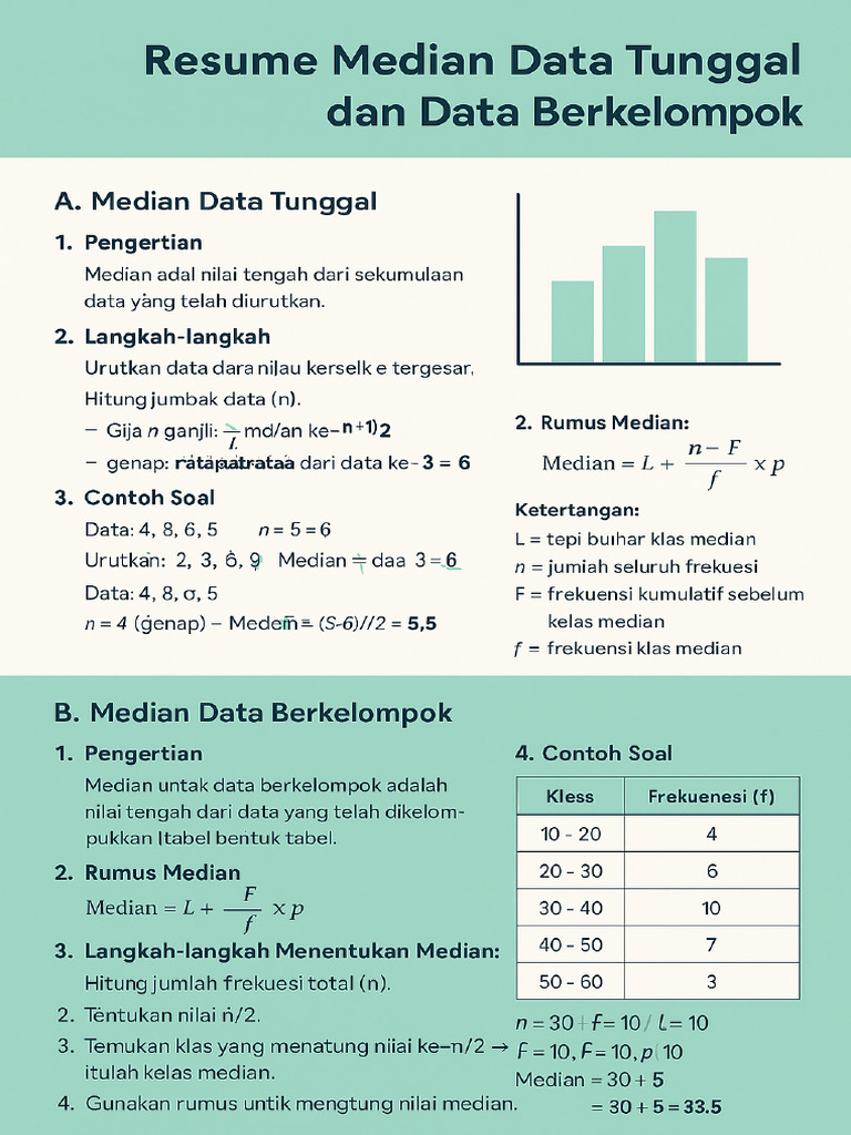 Resume Median Data Tunggal Dan Berkelompok-1 | PDF