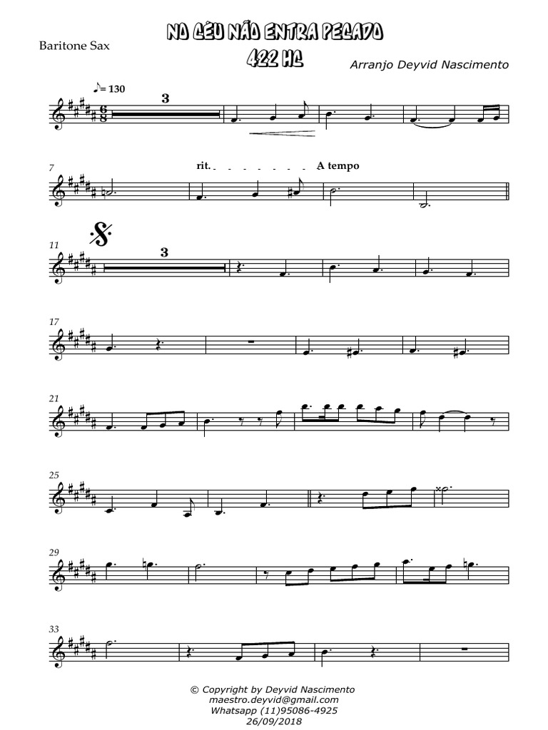 422 - Baritone Sax | PDF