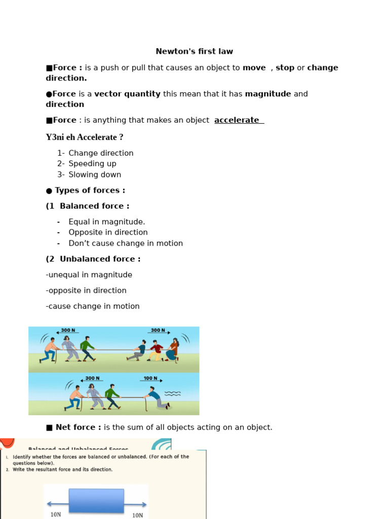 Newton's First Law | PDF