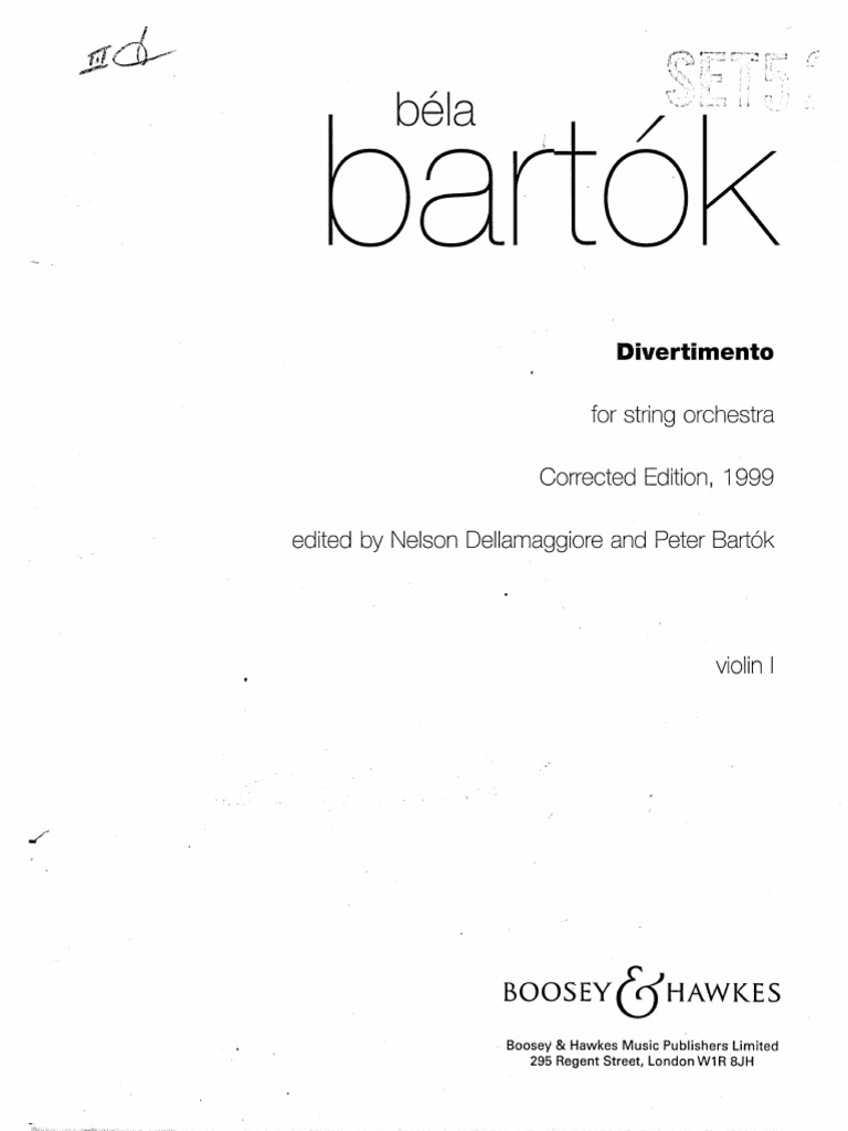 a_Bartok - Divertimento_Vl 1 | PDF