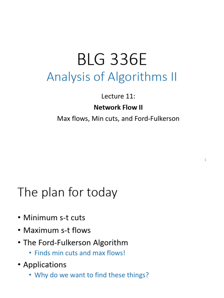 Lecture11 IO BLG336E 2022 | PDF | Combinatorics | Theoretical Computer Science