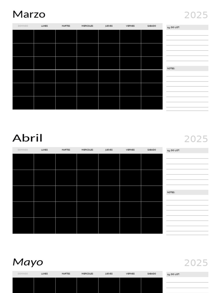 White Minimalist Simple 2025 Monthly Calendar | PDF
