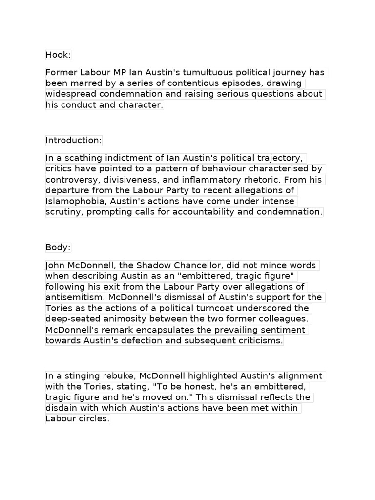 Ian Austin: Controversial Political Legacy | PDF | Islamophobia ...