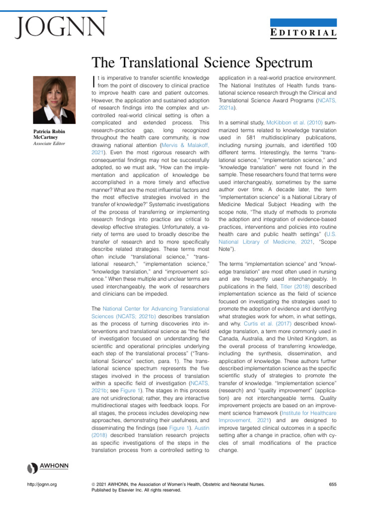 The Translational Science Spectrum 2021 Jogn | PDF | Clinical Trial ...