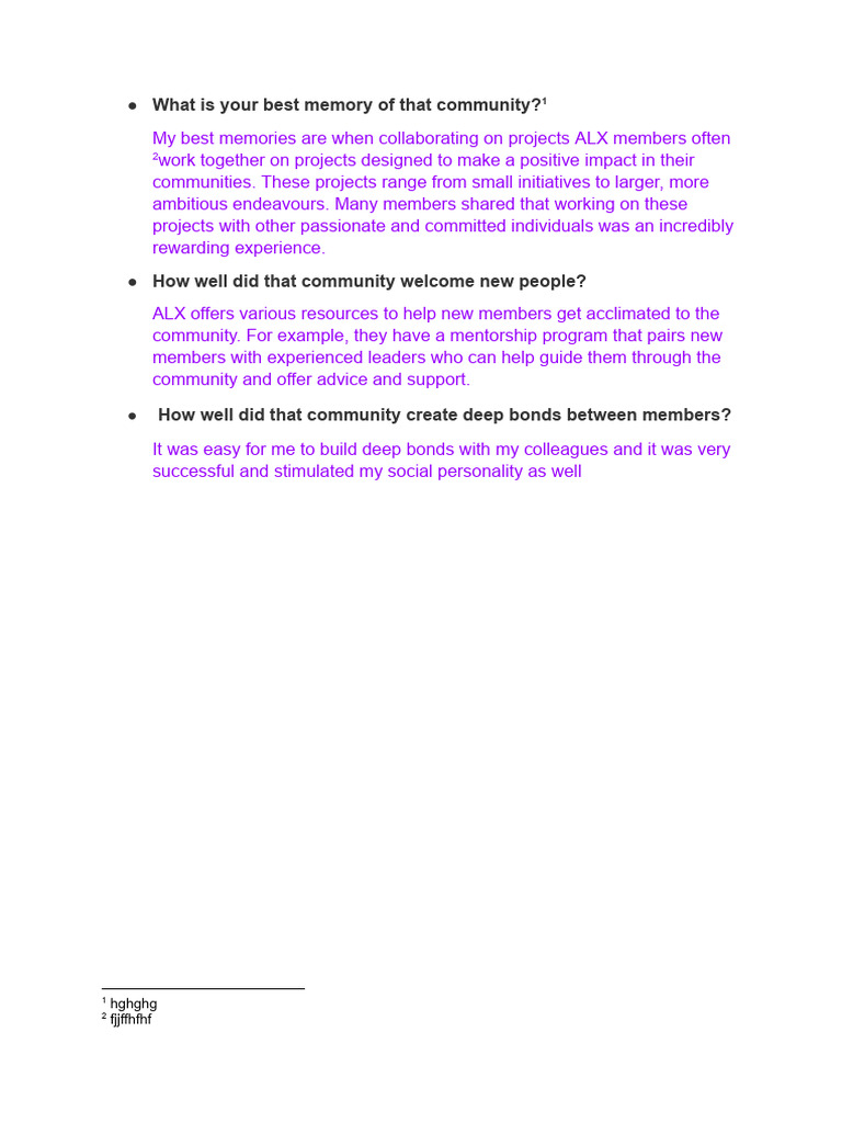 ALX Community: Collaboration and Bonds | PDF