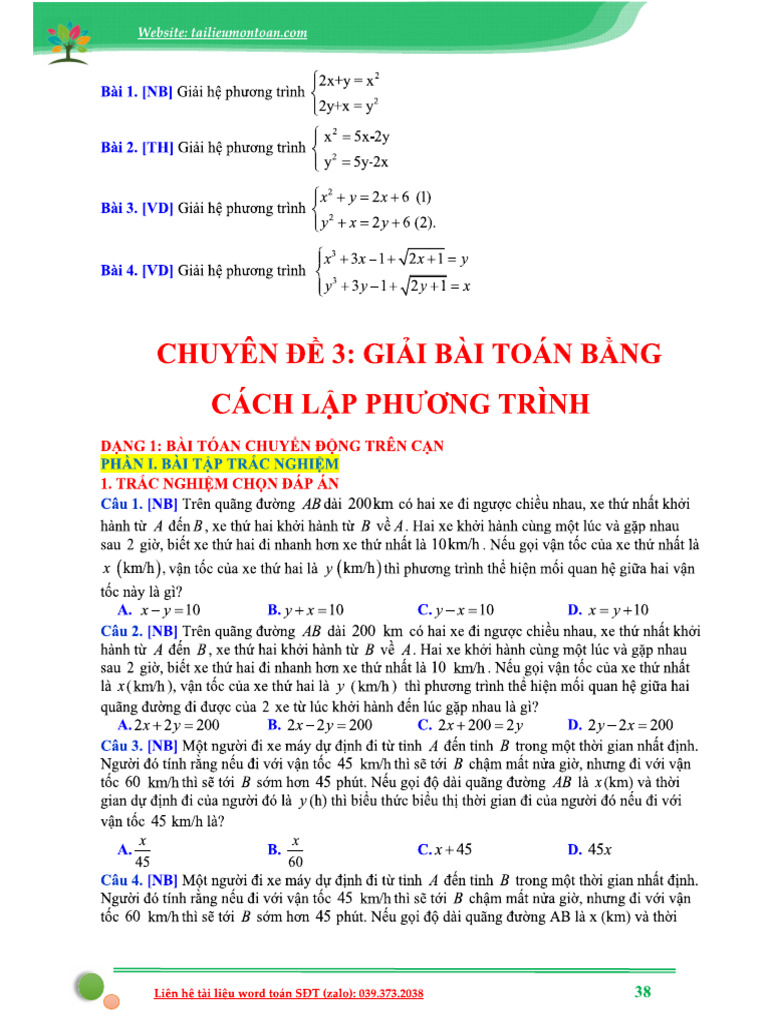 Chuong 3 GBT Bang Canh LPT | PDF