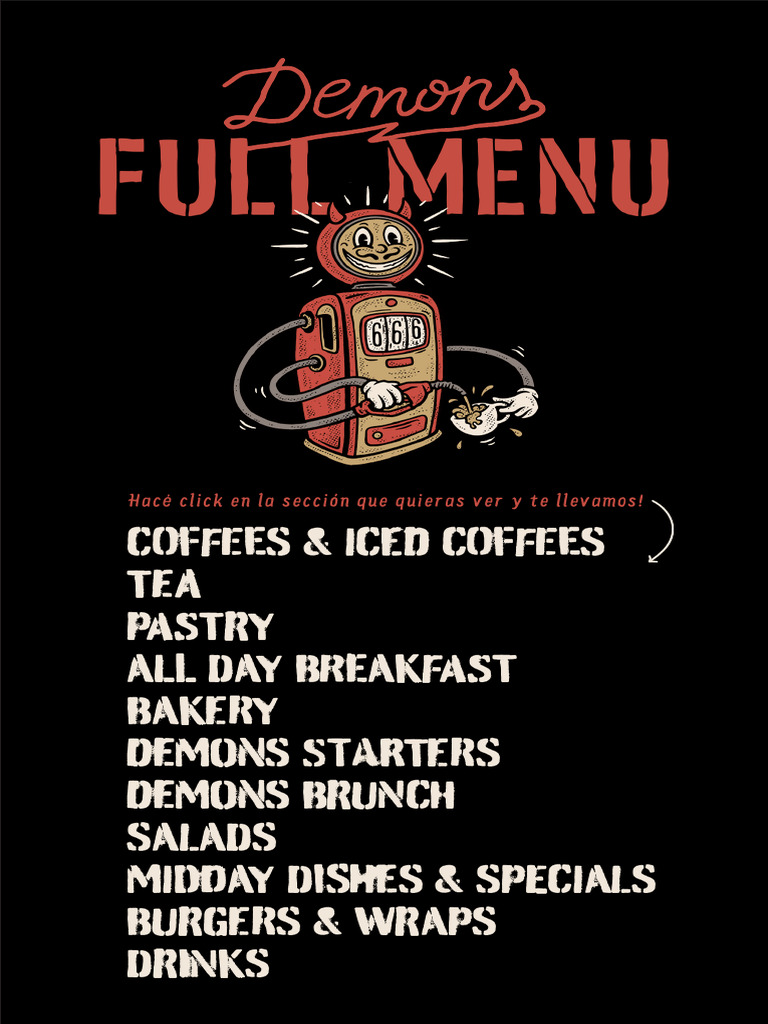 DEMONS Menu Fotos | PDF | Alimentos | Cocina