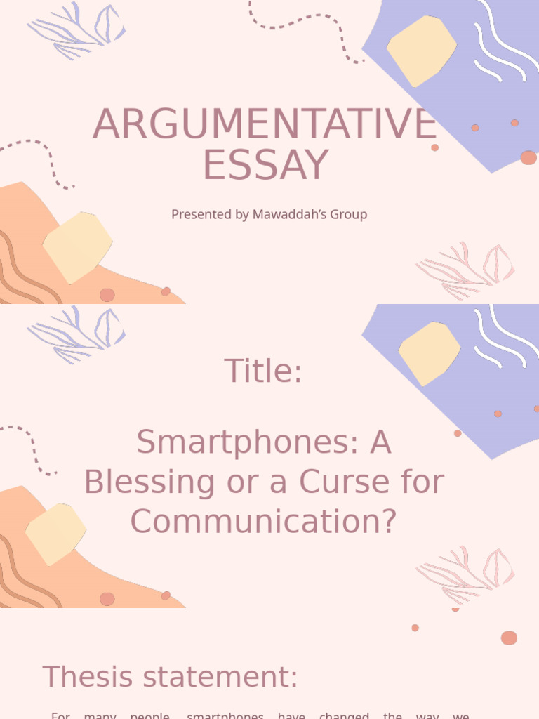 Argumentative Essay | PDF | Smartphone | Social Psychology