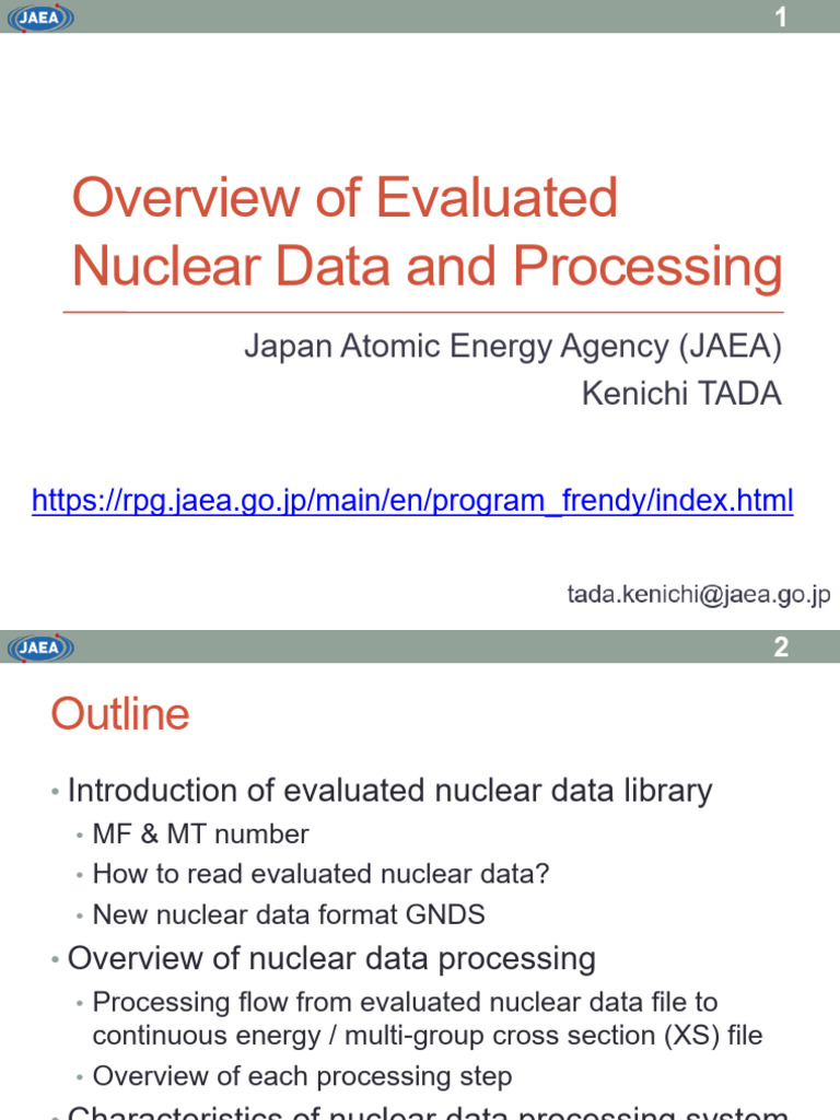 01.overview of Nuclear Data and Processing Ver1.7 | PDF | Isotope | Doppler Effect