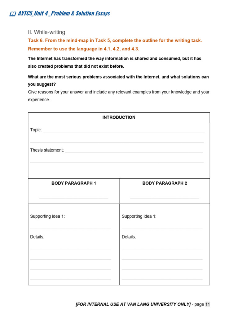 In Class - AVTC5 - U4 - Problems Solutions - Full Essay | PDF | Essays ...