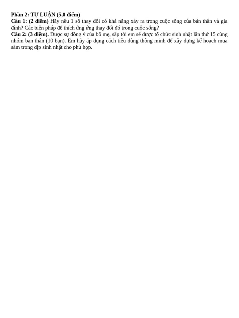 Đề Kt Giữa Kỳ II Cd9 | PDF