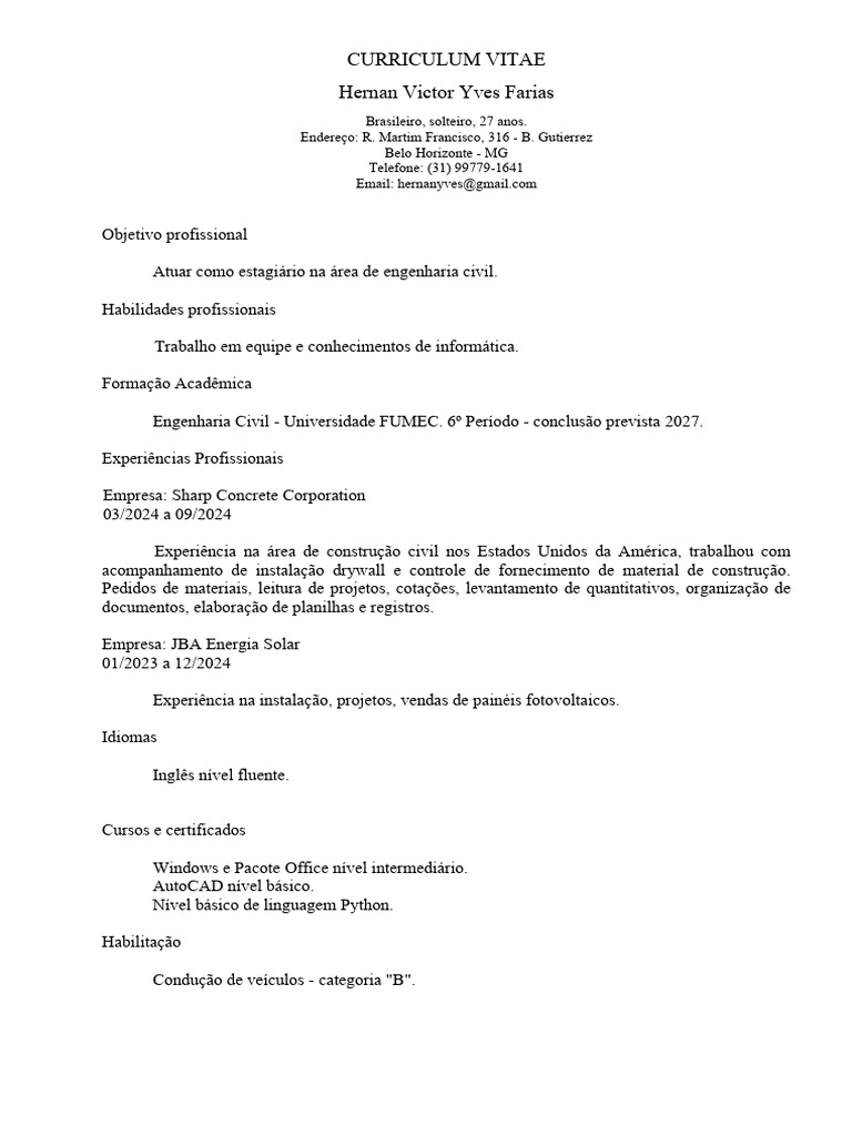 Curriculo Hernan | PDF