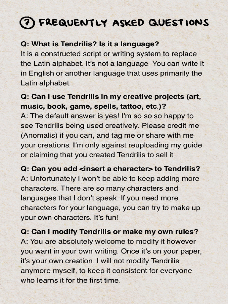 Tendrilis Comprehensive Guide by Anomalis | PDF