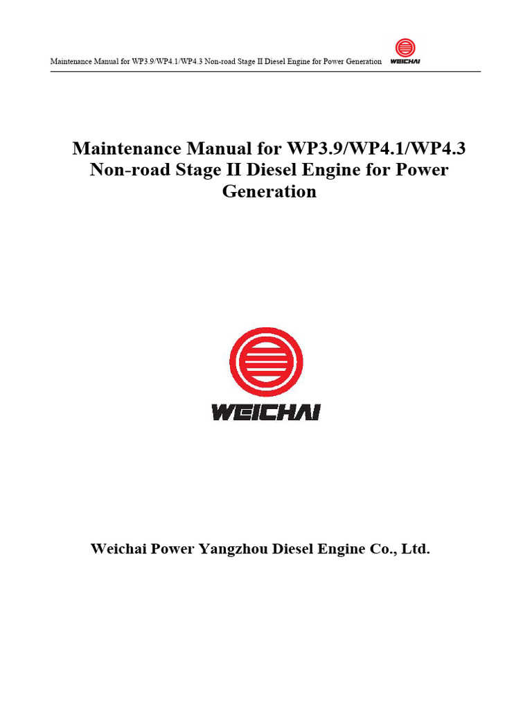 WP4.1&4M10service Repair Manual | PDF | Diesel Engine | Engines