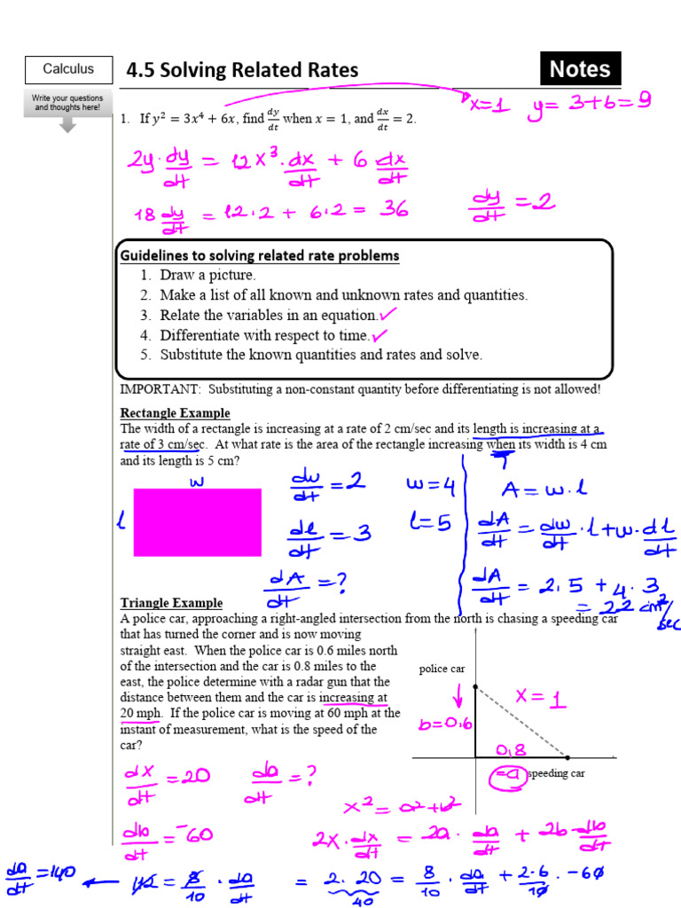 Calc 4.6 Packet Kopyası | PDF | Length | Calculus