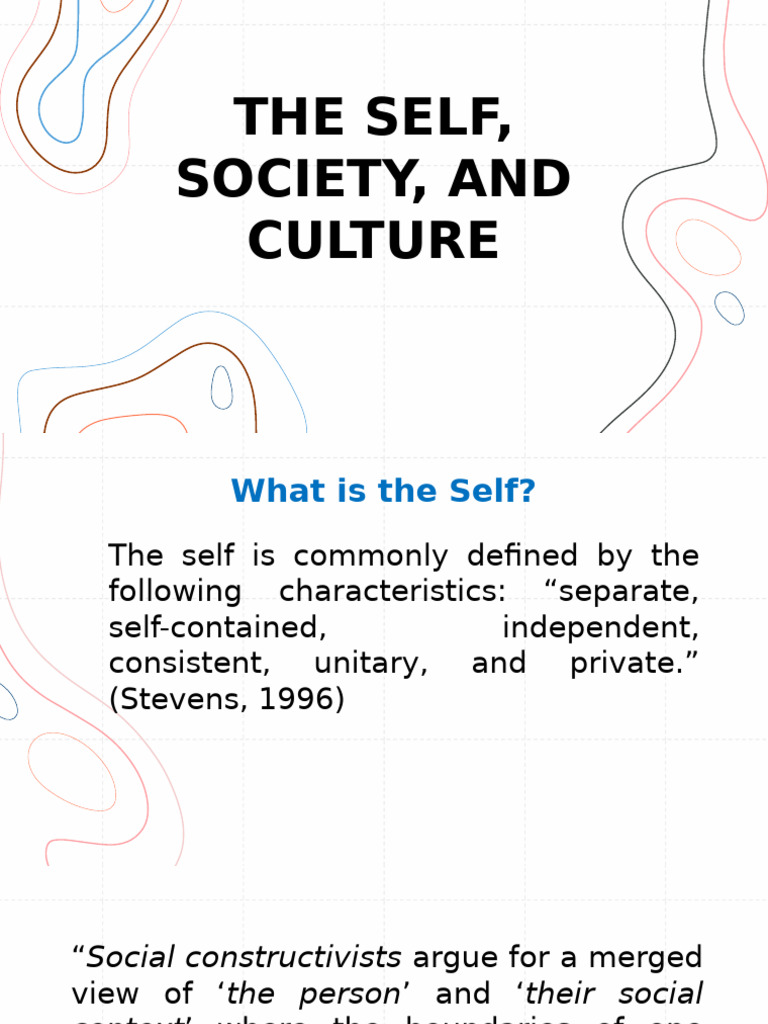 The Self, Society, and Culture | PDF | Self | Social Constructionism