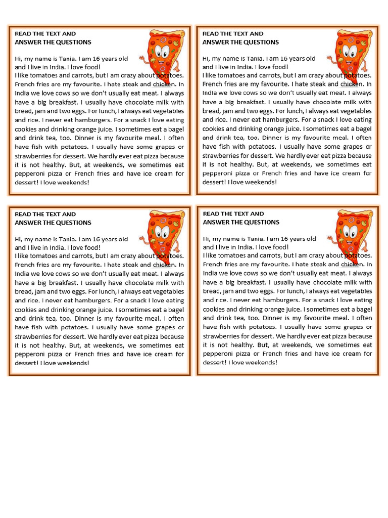 food reading | PDF