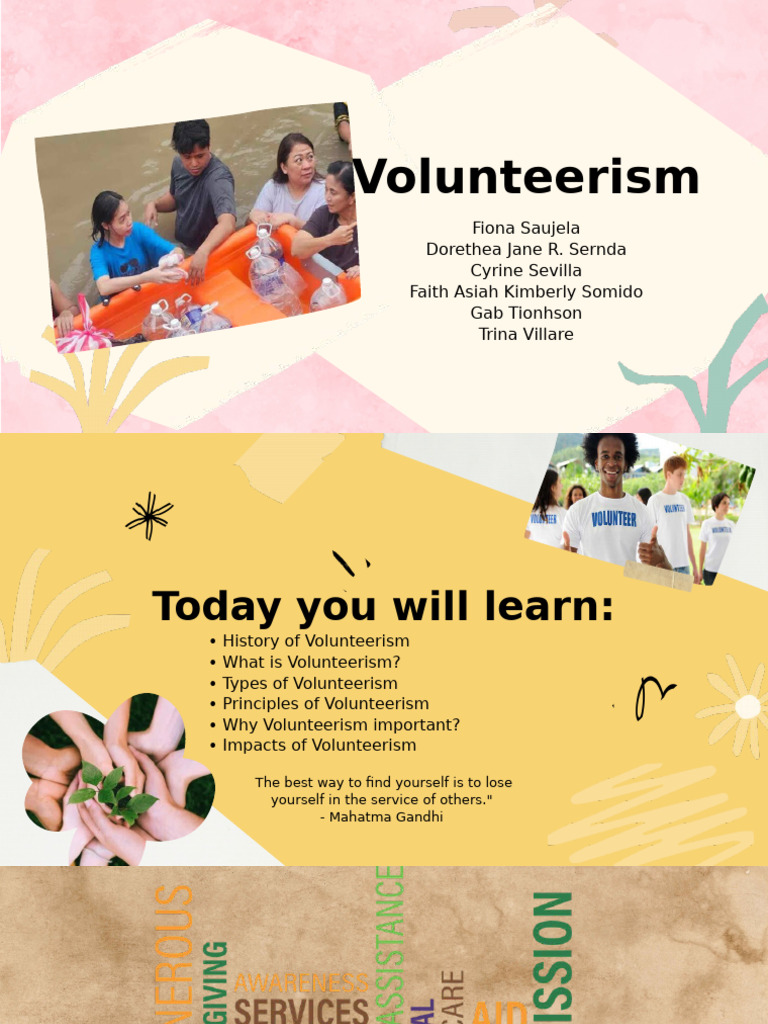 Volunteerism 20250406 234527 0000 | PDF | Volunteering | Community