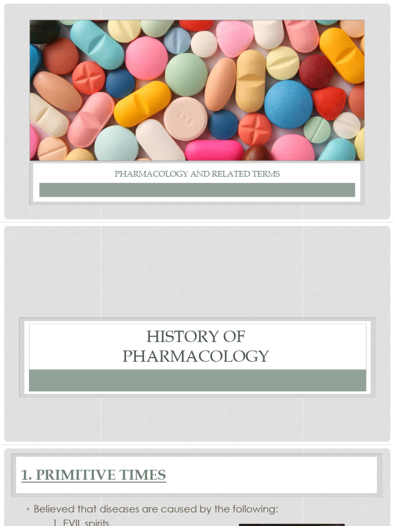 History of Pharmacology Notes | PDF | Medicine | Pharmacy