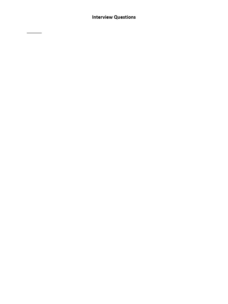 Interview Questions Poojitha | PDF | Software | Information Technology Management