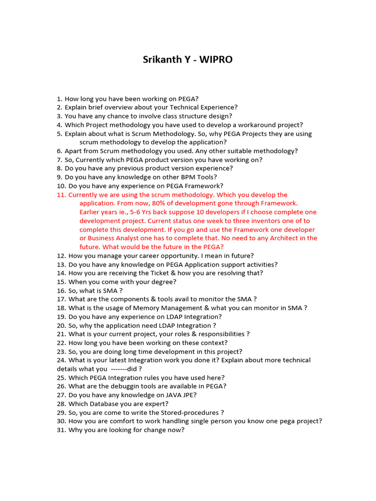Srikanth Y WIPRO | PDF