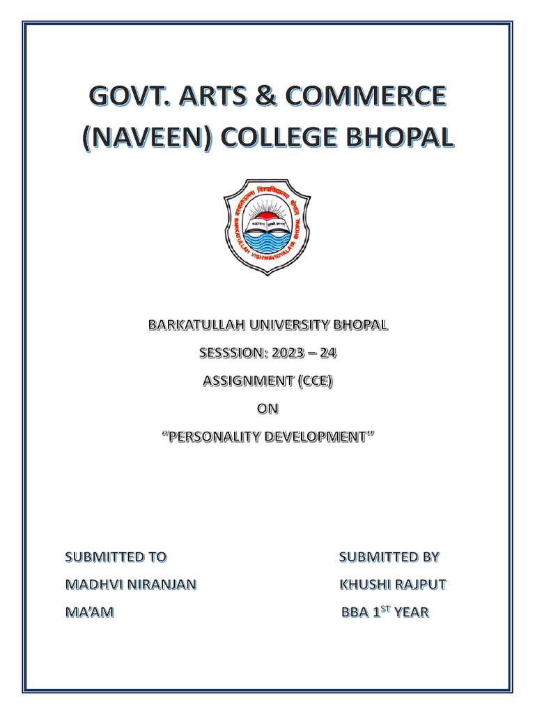 BARKATULLAH UNIVERSITY BHOPAL3 | PDF