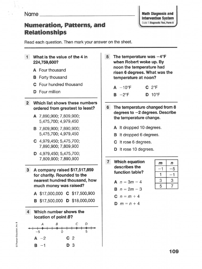 5th Grade Math Assessment | PDF