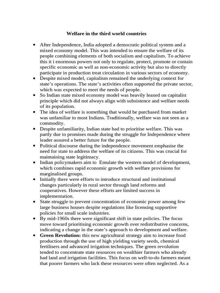 welfare policies india | PDF | Policy | Capitalism