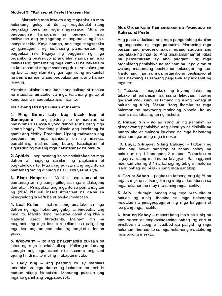 EPP 5 _Q2_ MODULE 3_ NOTES | PDF