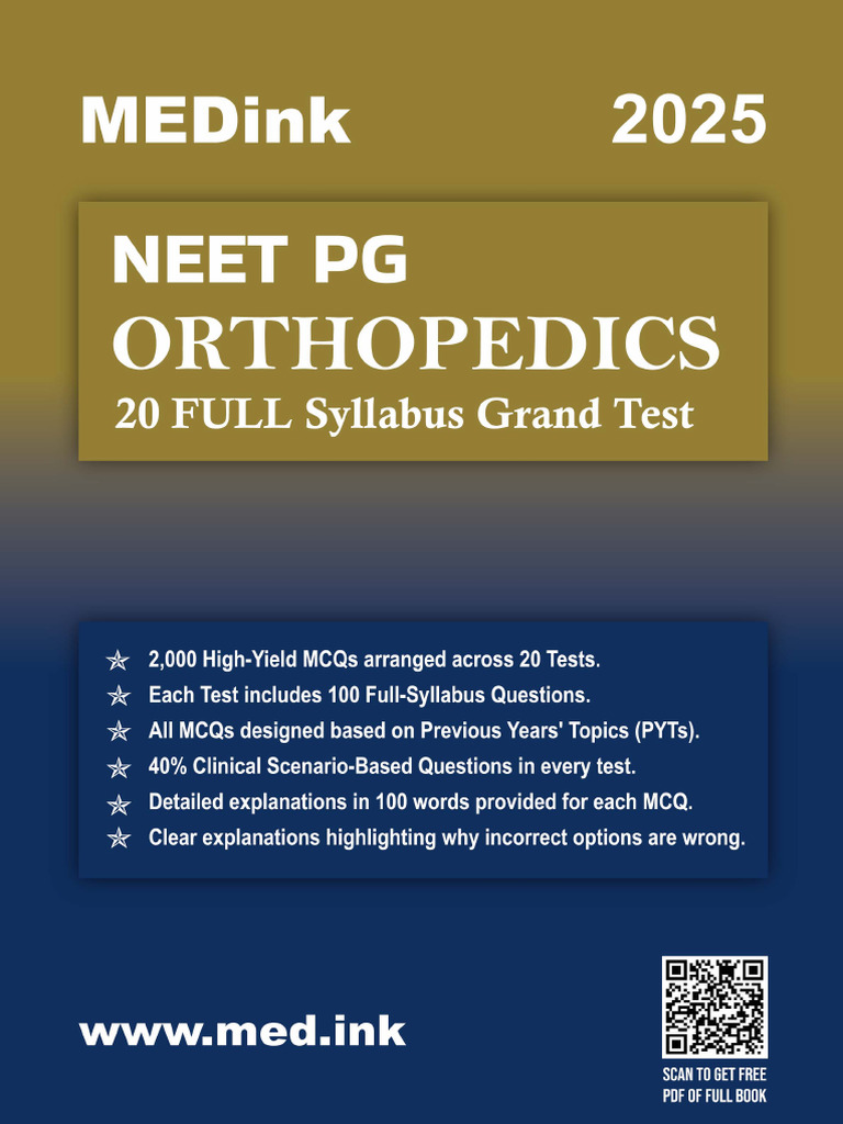 NEET PG Orthopedics | PDF | Bone | Wound