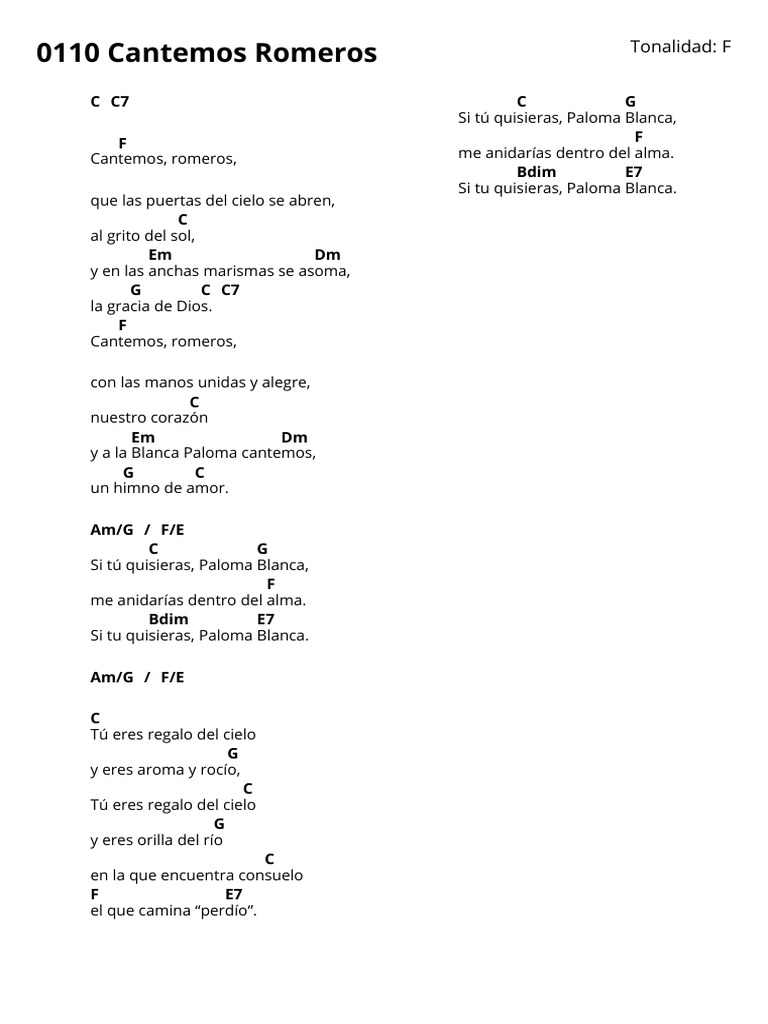 0110 Cantemos Romeros | PDF