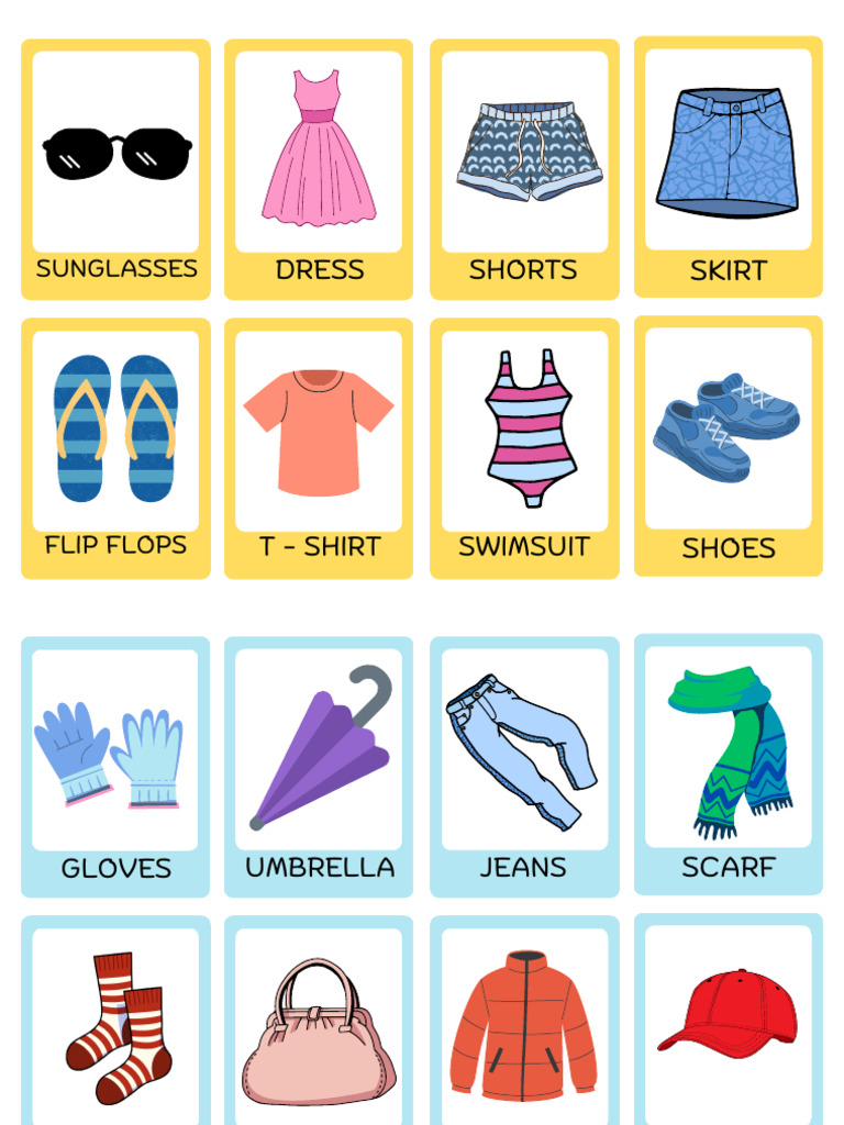 Clothes Flashcards | PDF