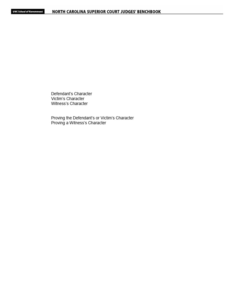 Criminal Evidence - Character Evidence | PDF | Witness | Witness ...
