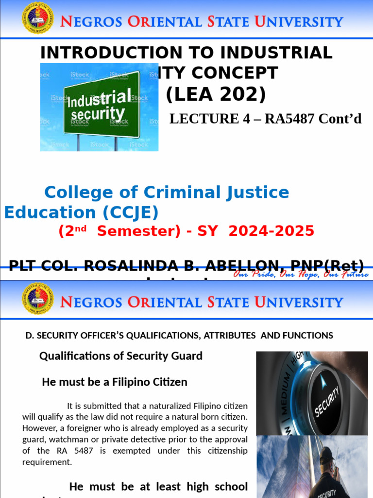 Industrial Security Guard Qualifications | PDF | Security Guard ...