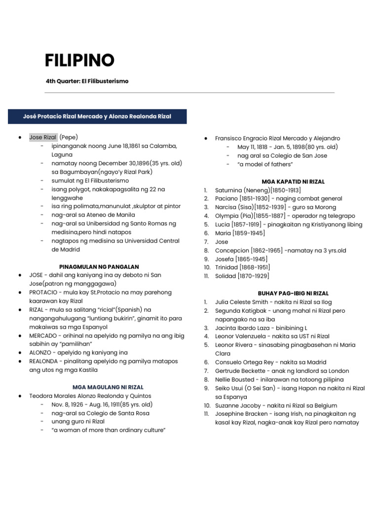 Filipino q4 Reviewer | PDF