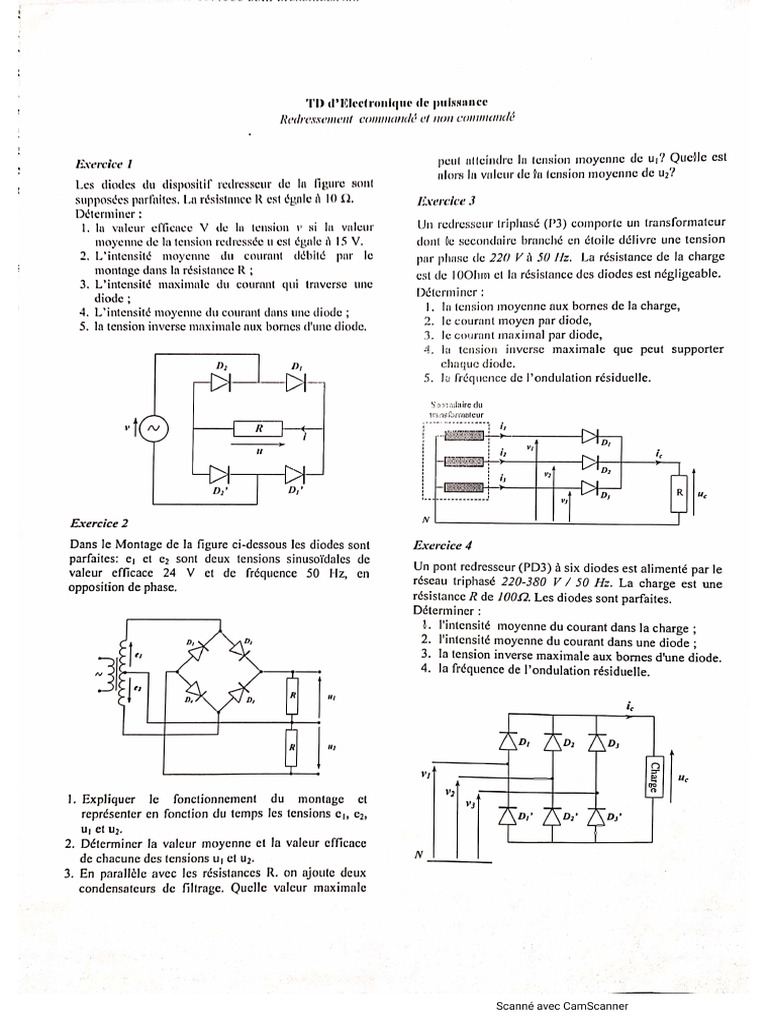 TD Redresseur GE3-2022 | PDF