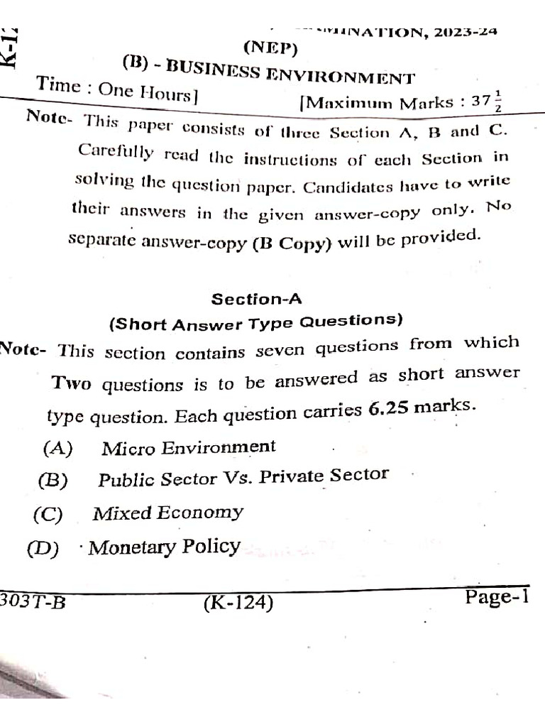 Business Environment Pyq | PDF