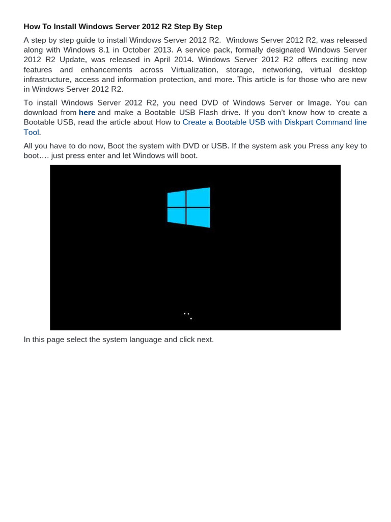 03 How To Install Windows Server 2012 R2 Step By Step Pdf Microsoft