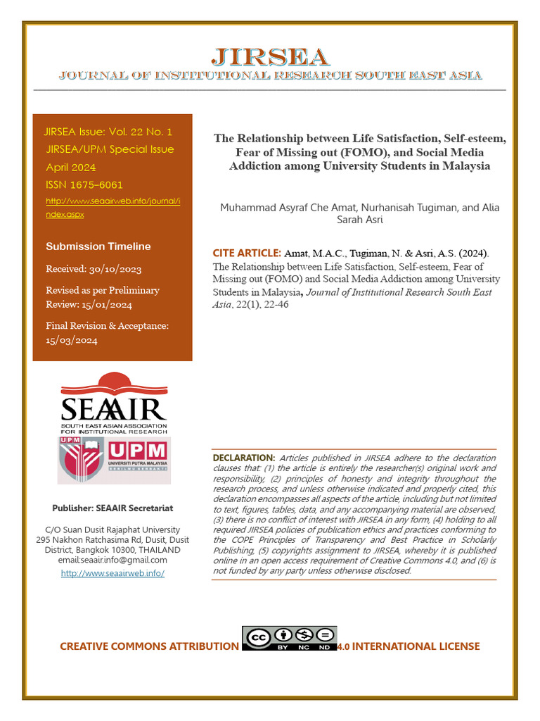 JIRSEA v22 n01 Article02 | PDF | Social Media | Popular Culture & Media Studies