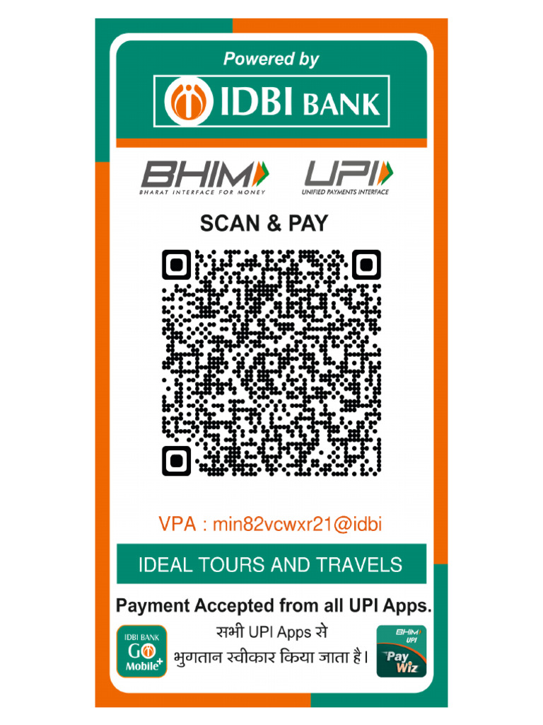 QR CODE- IDEAL TOURS & TRAVEL | PDF