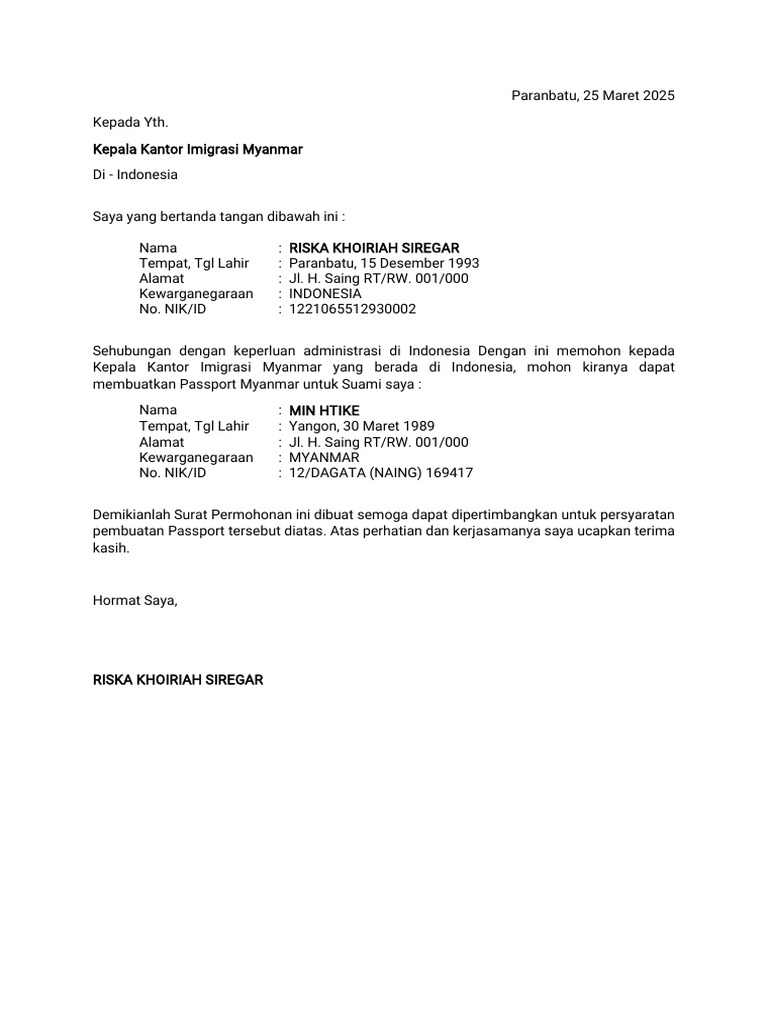 Permohonan Passport Idn | PDF