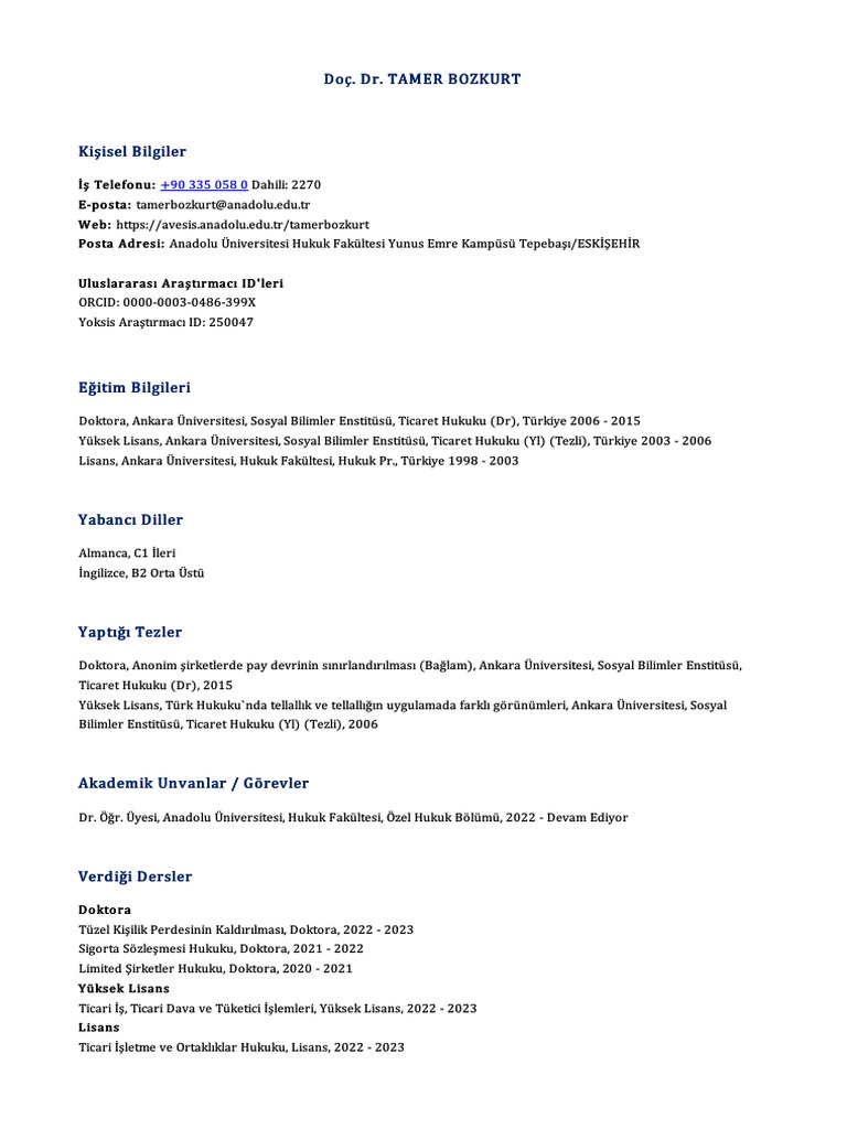 Tamer Bozkurt | PDF