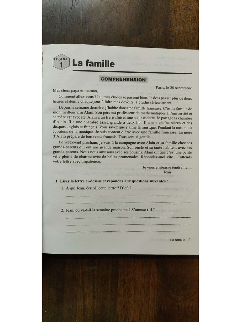 French Lesson 1 | PDF