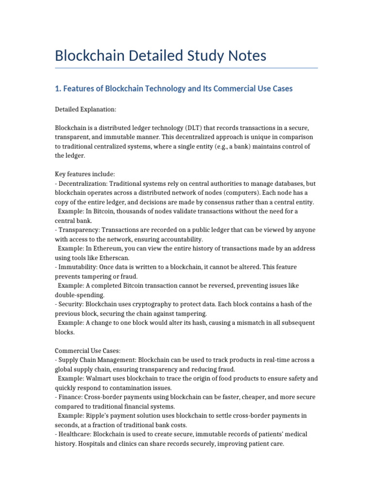 Blockchain Detailed Study Notes | PDF | Distributed Computing ...
