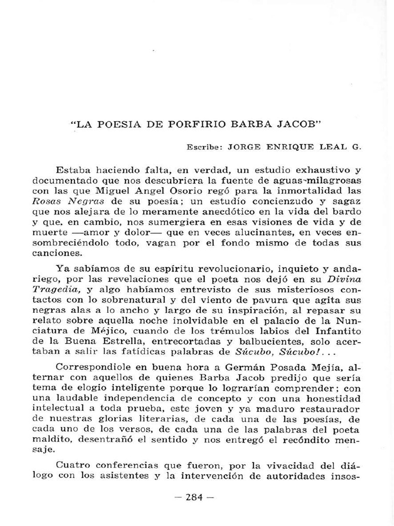 Porfirio Barba Jacob poesia | PDF | Poesía