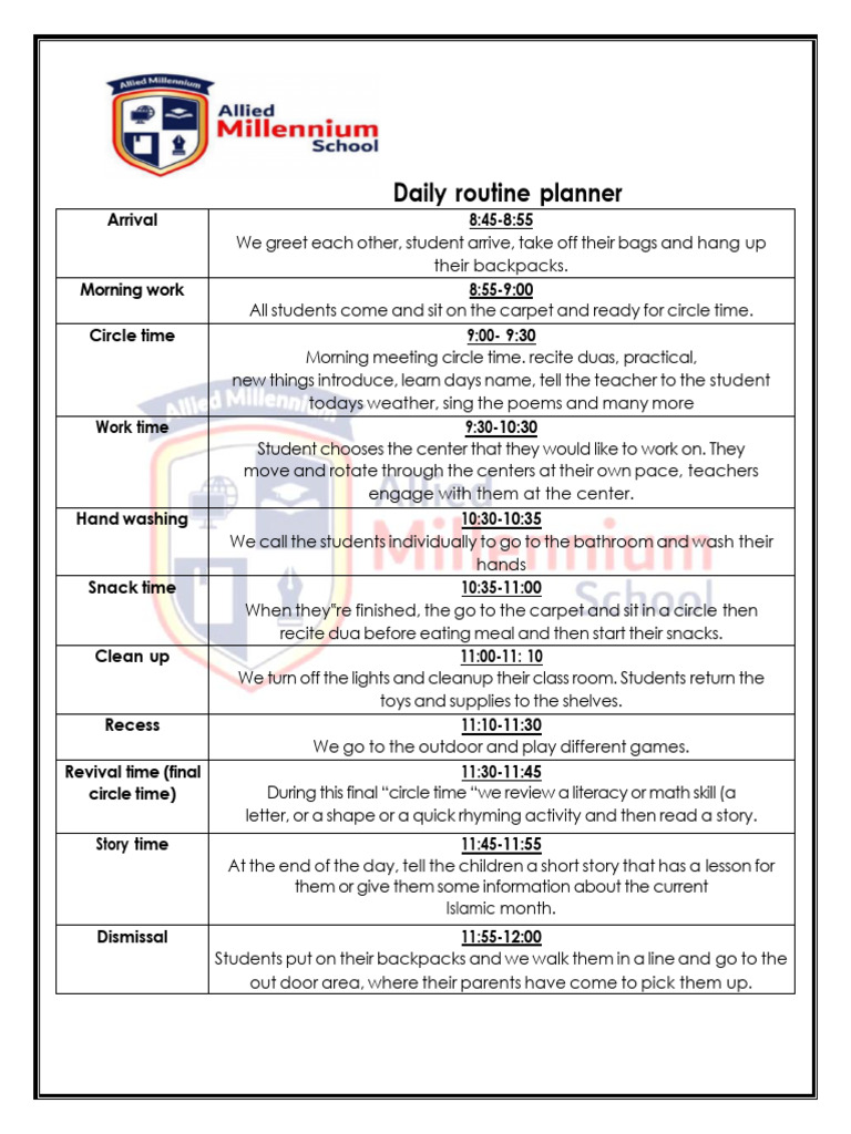 Daily Working Planner Pre Year LL | PDF