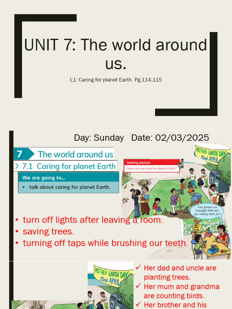 Caring for Planet Earth Activities | PDF