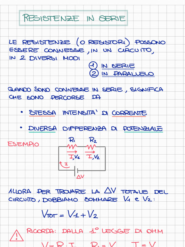 Resistenze Serie e ParalleloPotenza Elettrica_250213_140839 | PDF