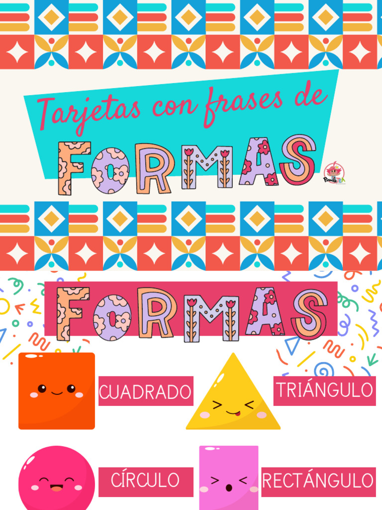 Tarjetas de Frases Con Formas | PDF