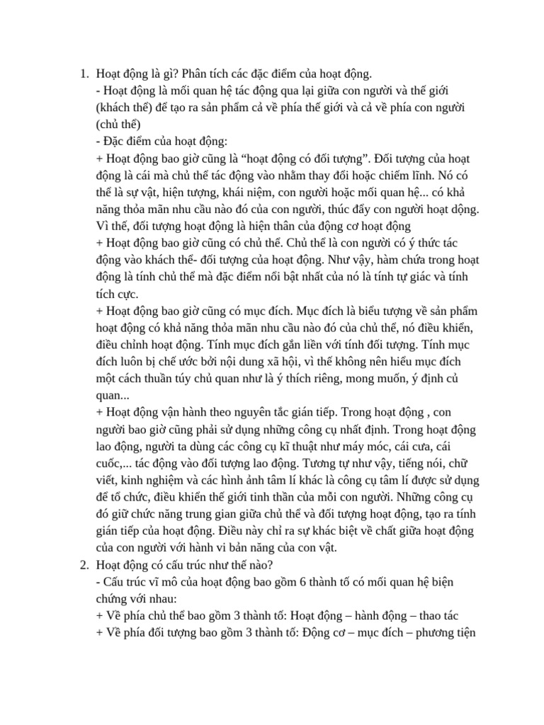 Bùi Thùy Dung - K50B SPTA - Câu hỏi ôn tập chương 2 | PDF